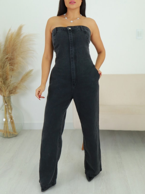 MACACÃO JEANS TOMARA QUE CAIA BELMIRA - BOUTIQUE DASSI| Os preços mais ...